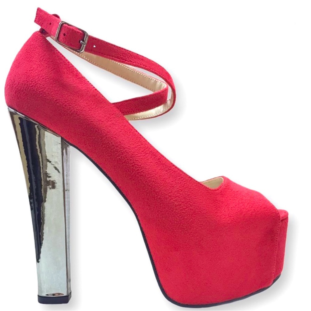 Red Platform Heels - Gem